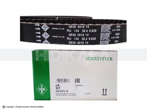 کیت تسمه تایم آی-ان-آ-INA اصل اروپا-EU مناسب برای پژو206تیپ5,6/پژو206 SDV8,V9/پژو207/پژو 405 TU5 ...